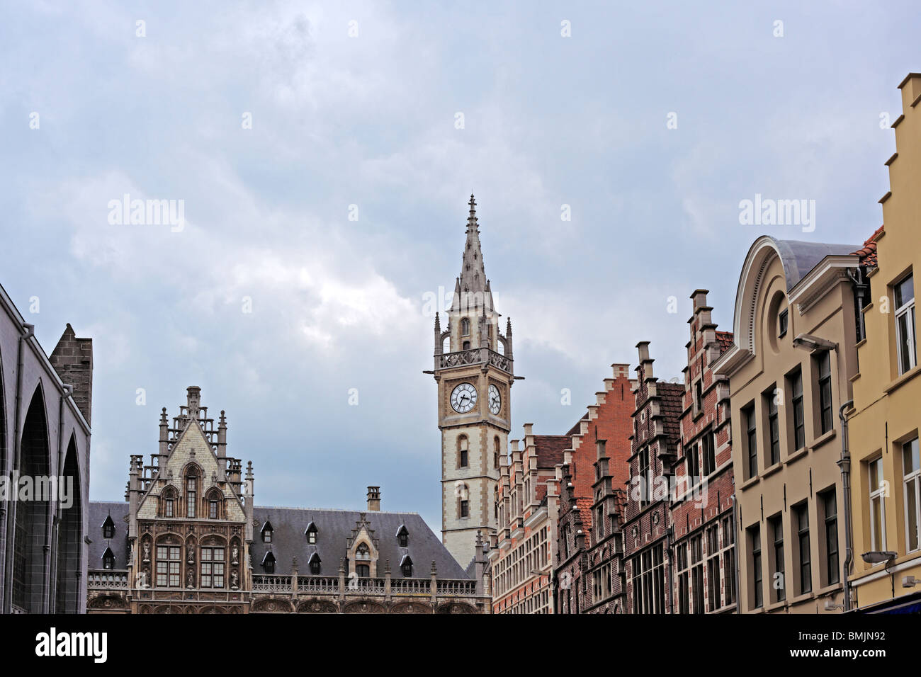 Clock tower, Ghent, Belgium Stock Photo - Alamy