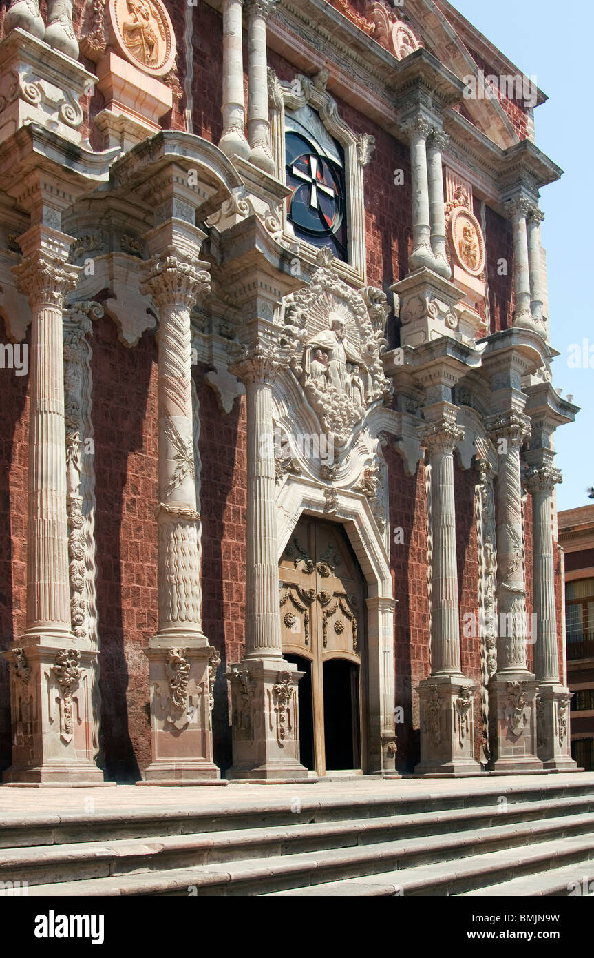 Historic town of Santiago de Queretaro, Cathedral, Mexcio Stock Photo ...
