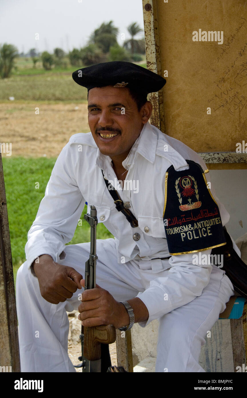 Egypt, Luxor. Tourism & Antiquities Police security guard Stock Photo ...