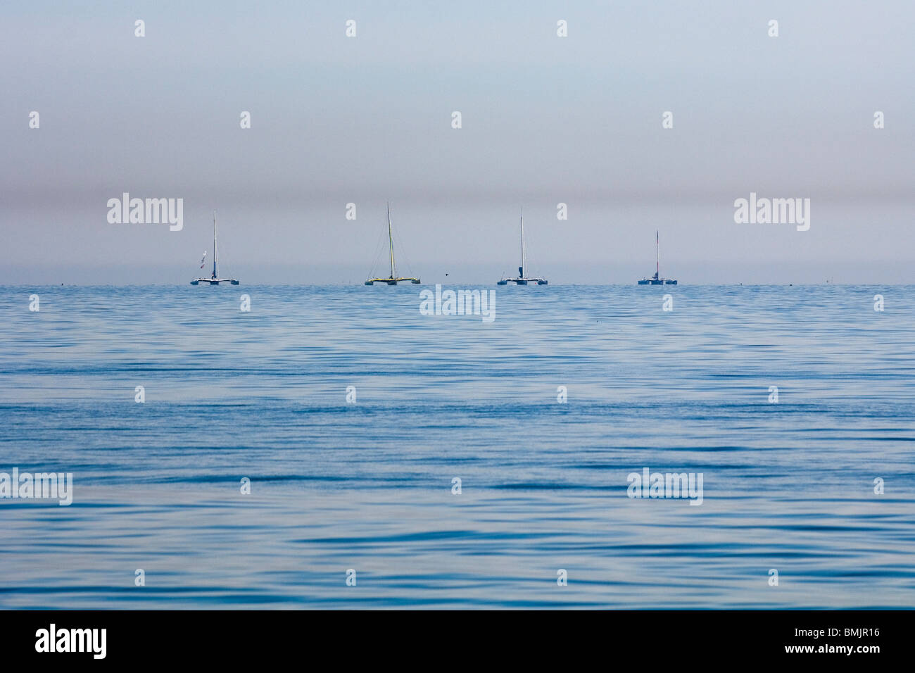 Trimarans on the ocean Stock Photo - Alamy
