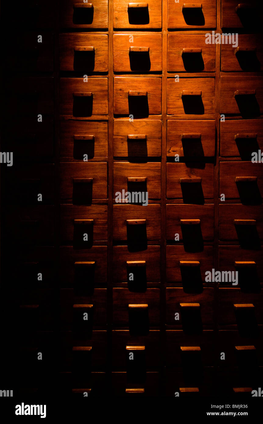 Small drawers in a chest of drawers Stock Photo - Alamy