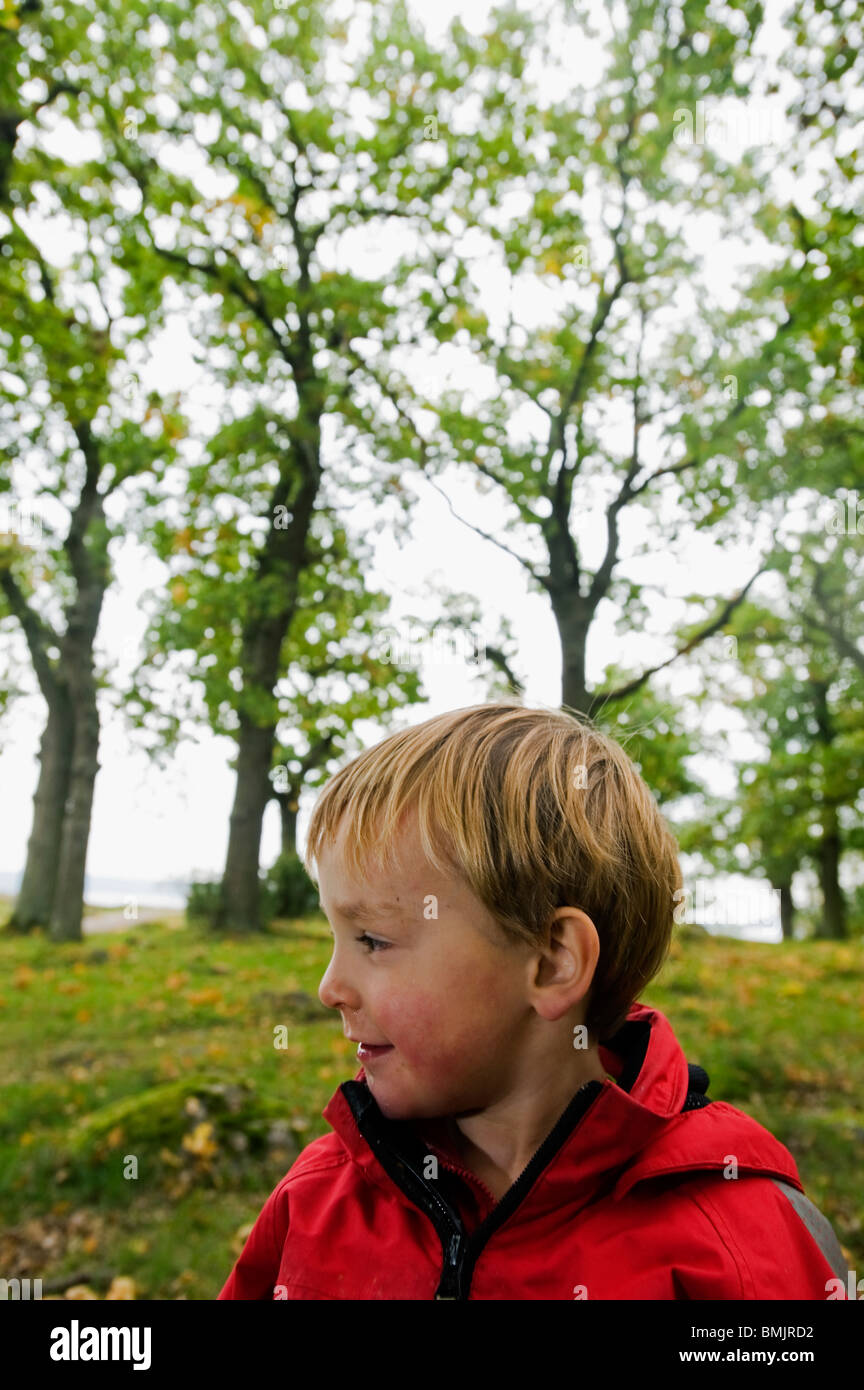 Portrait of a boy outdoors Stock Photo - Alamy