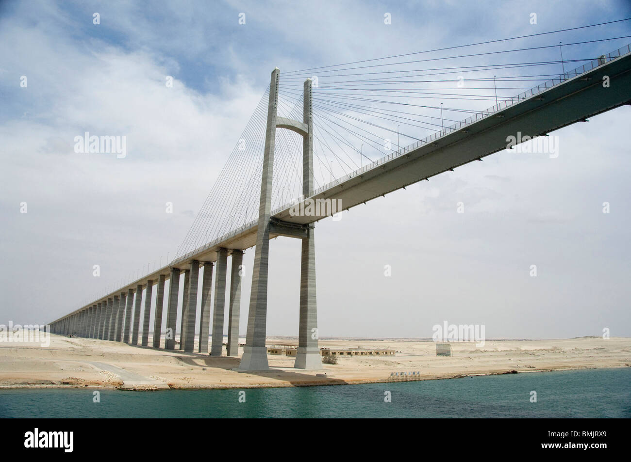 Egypt, Suez Canal. Bridge of Peace (aka Peace Bridge Stock Photo - Alamy