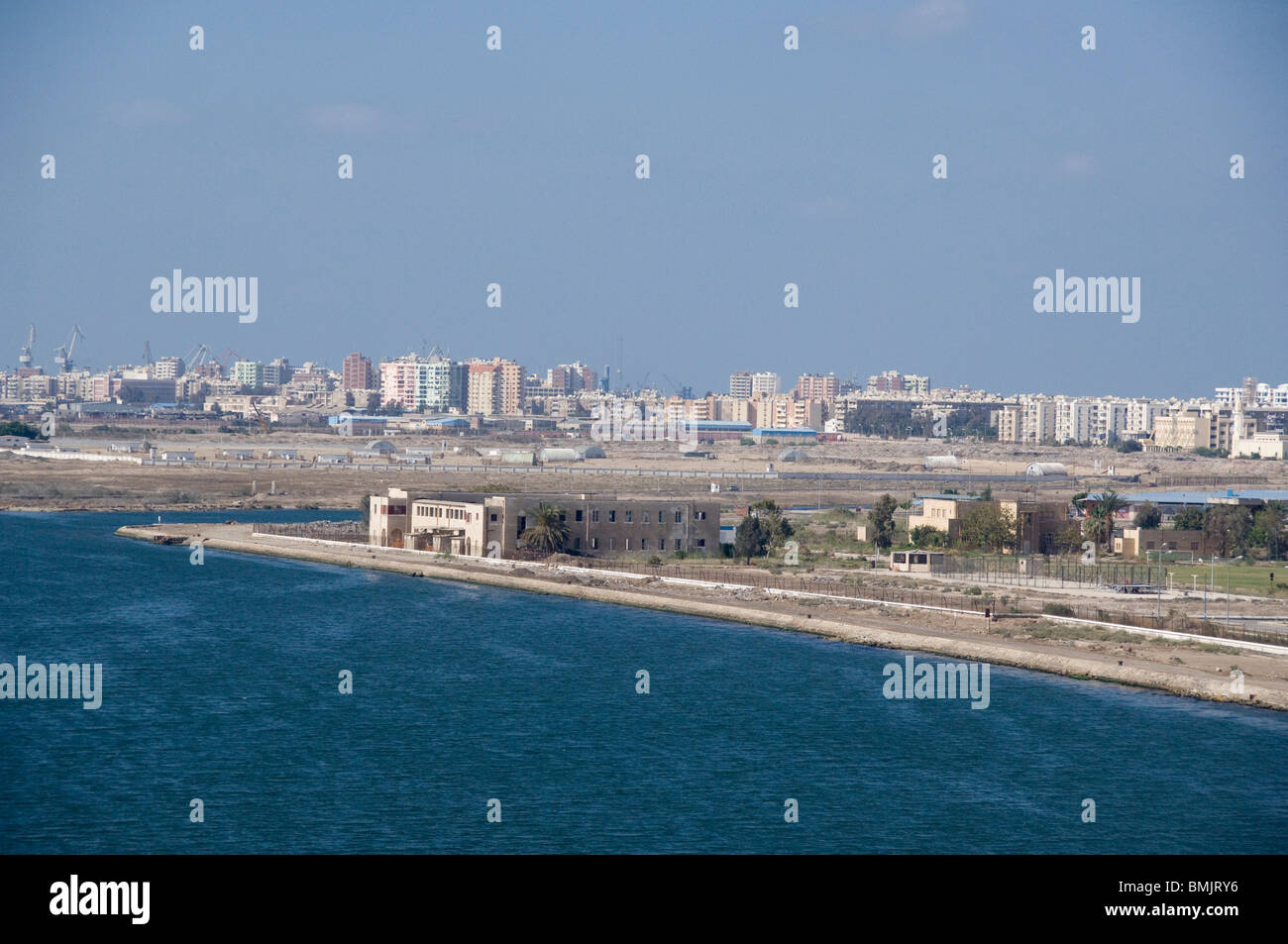 Egypt, Mediterranean Sea, Port Said. City views of Port Said from the ...