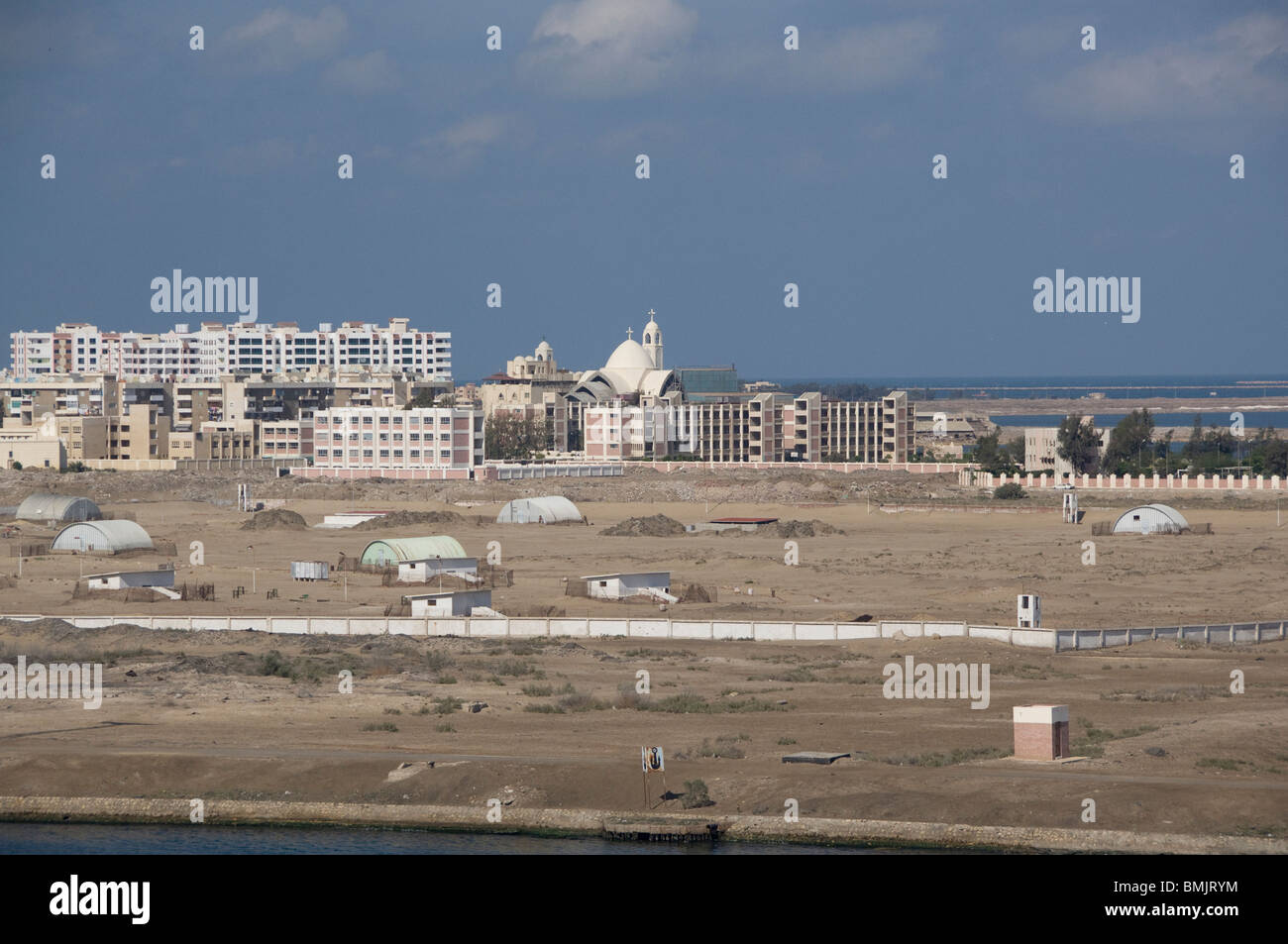 Egypt, Mediterranean Sea, Port Said. City views of Port Said from the ...