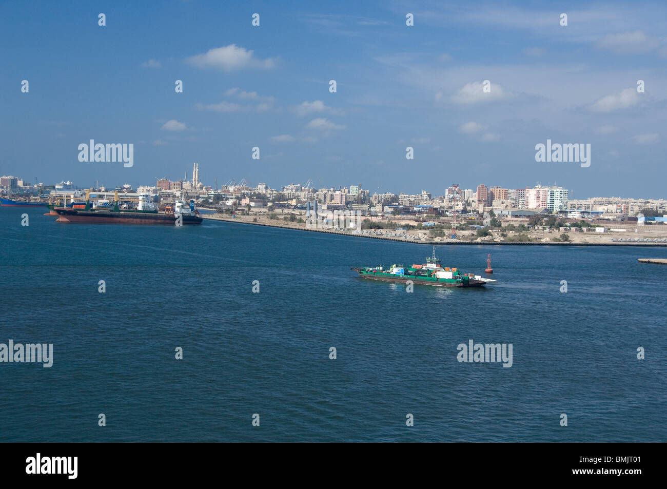 Egypt, Mediterranean Sea, Port Said. City views of Port Said from the ...