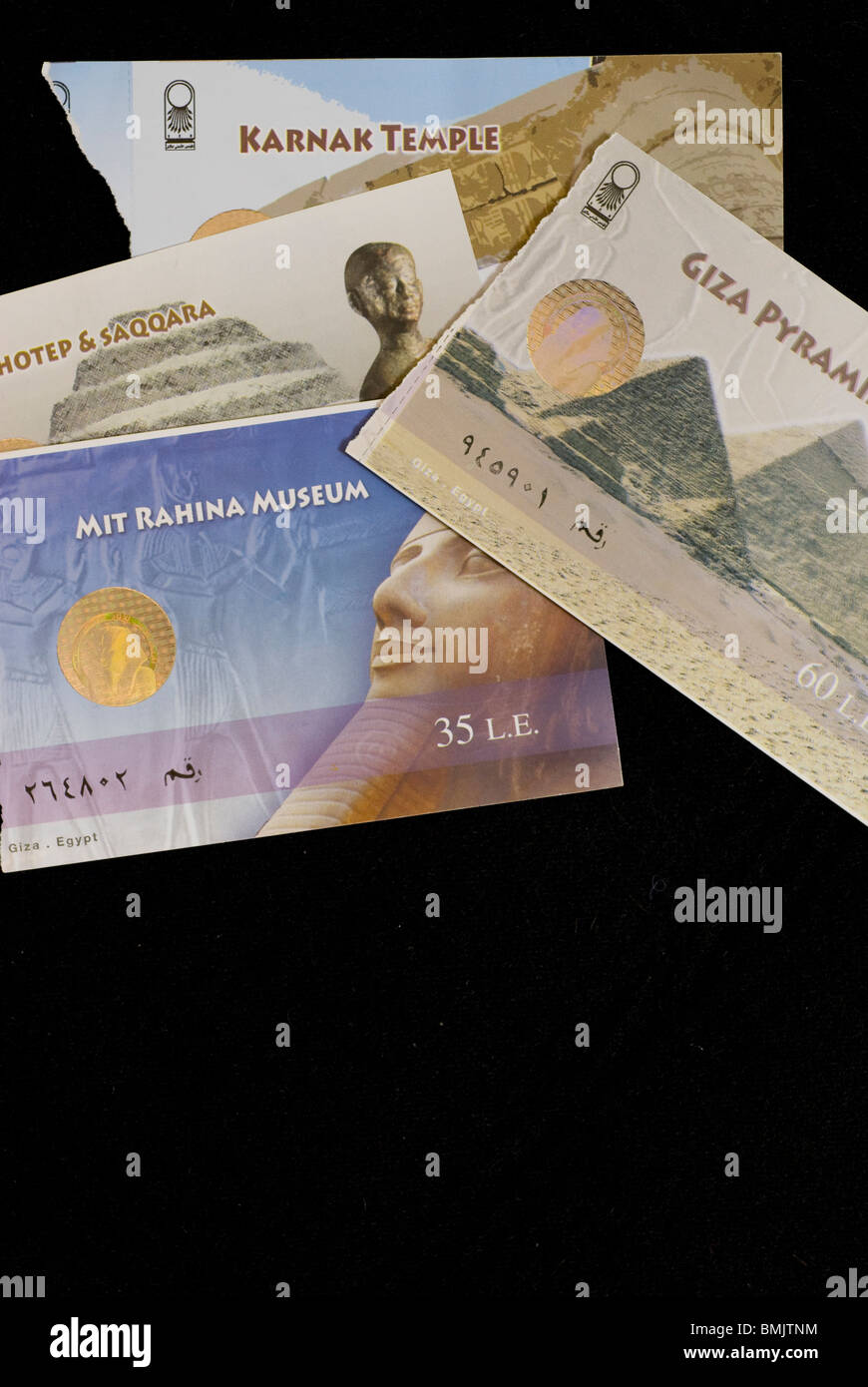 Egypt. Egyptian attraction tickets. PR Stock Photo - Alamy