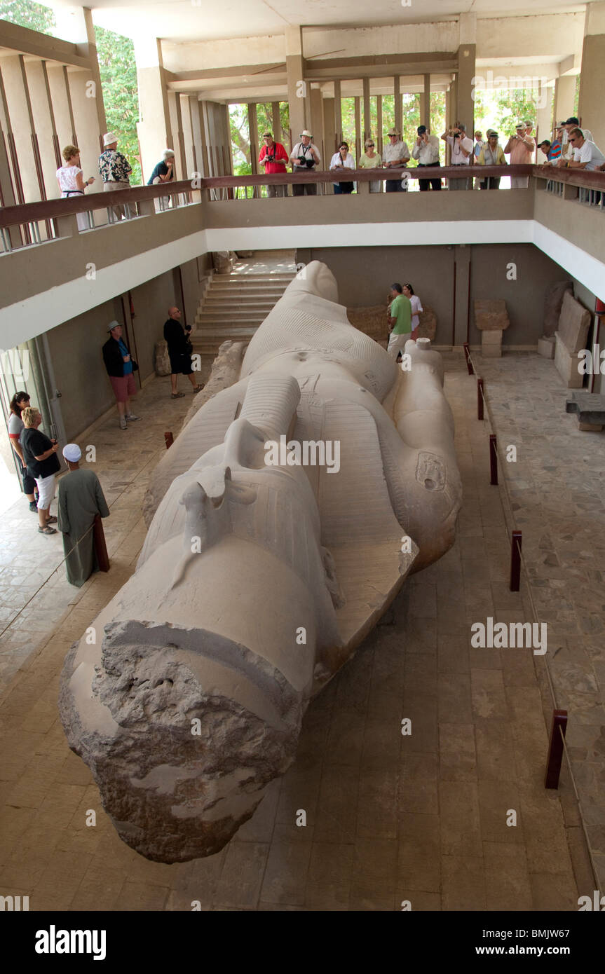 Egypt, Memphis (aka Menufer). Giant statue called The Colossus of ...