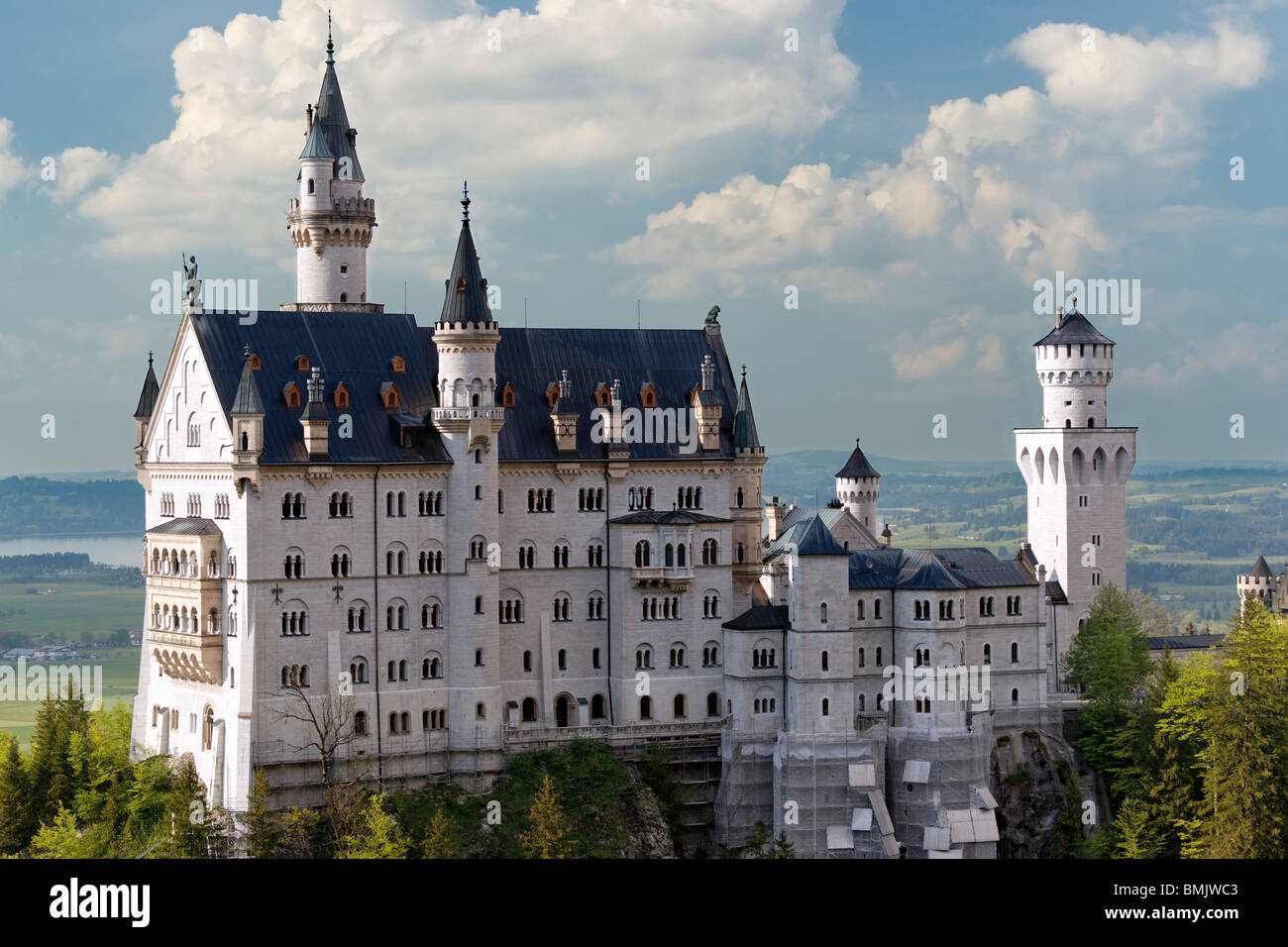 Neuschwanstein Castle, Bavaria, Germany. Close up view Stock Photo - Alamy