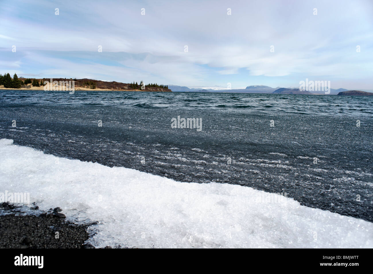 View of an iced lake in Iceland Stock Photo - Alamy