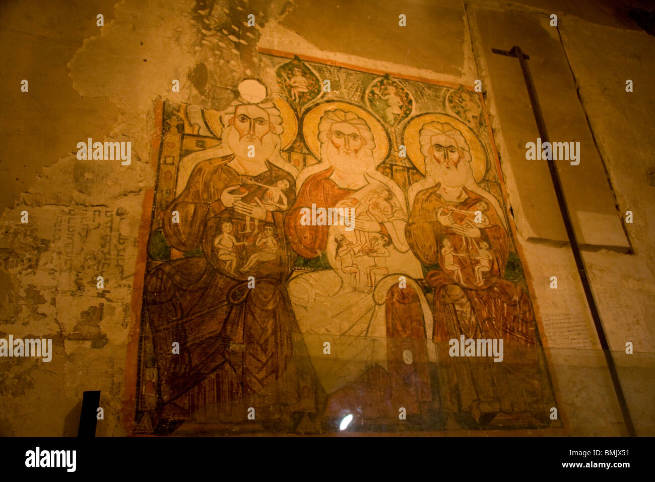 Fresco of the Three Patriarchs in the Church of the Holy Virgin in the ...