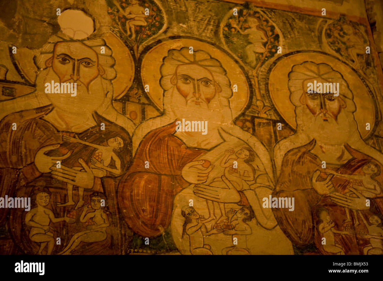 Fresco of the Three Patriarchs in the Church of the Holy Virgin in the ...