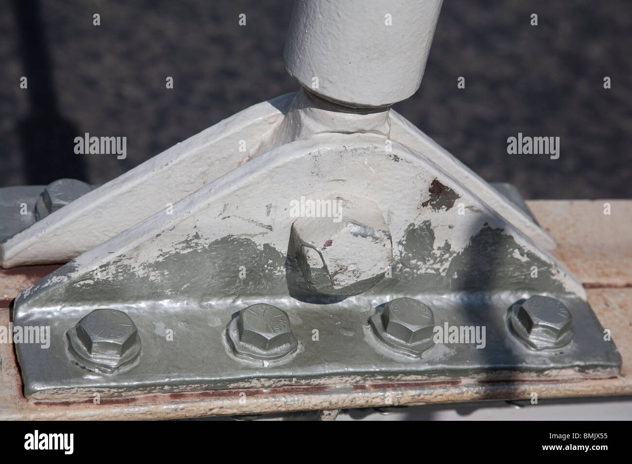 Close-up of the detailed design of the wrought iron structure of the ...