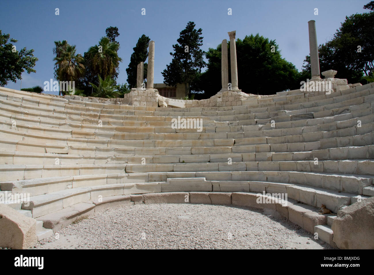 Roman Amphitheatre at Kom el-Dikka archaeological site, Alexandria, Al ...