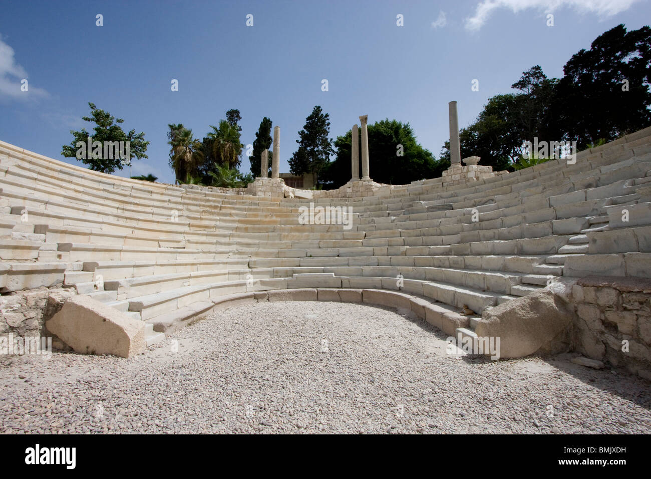 Roman Amphitheatre at Kom el-Dikka archaeological site, Alexandria, Al ...