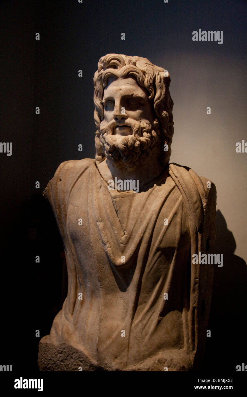 Statue of Sarapis on display at the Alexandria National Museum ...