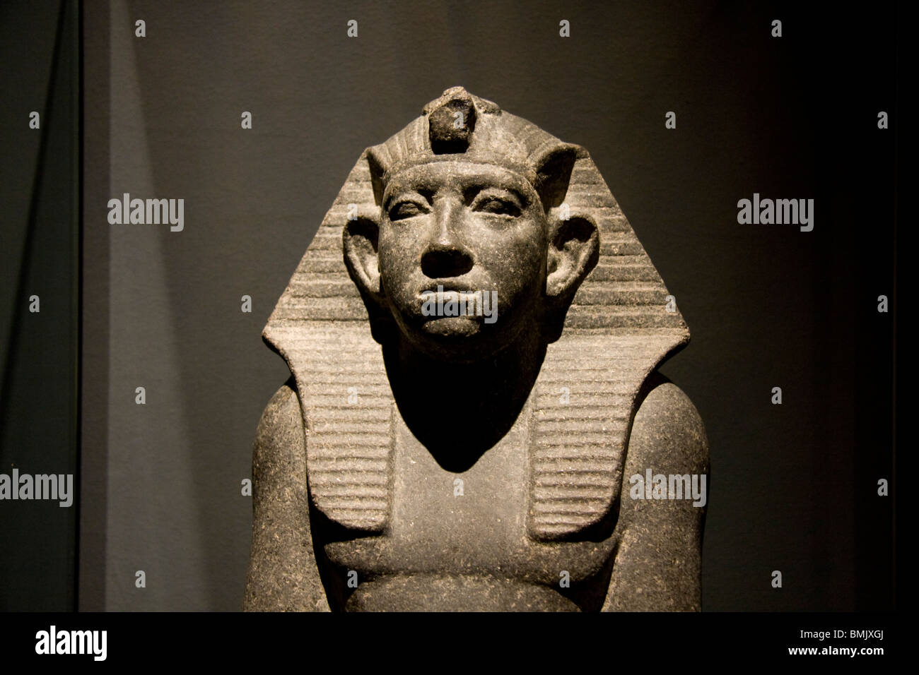 Ancient Egyptian statue on display at the Alexandria National Museum ...