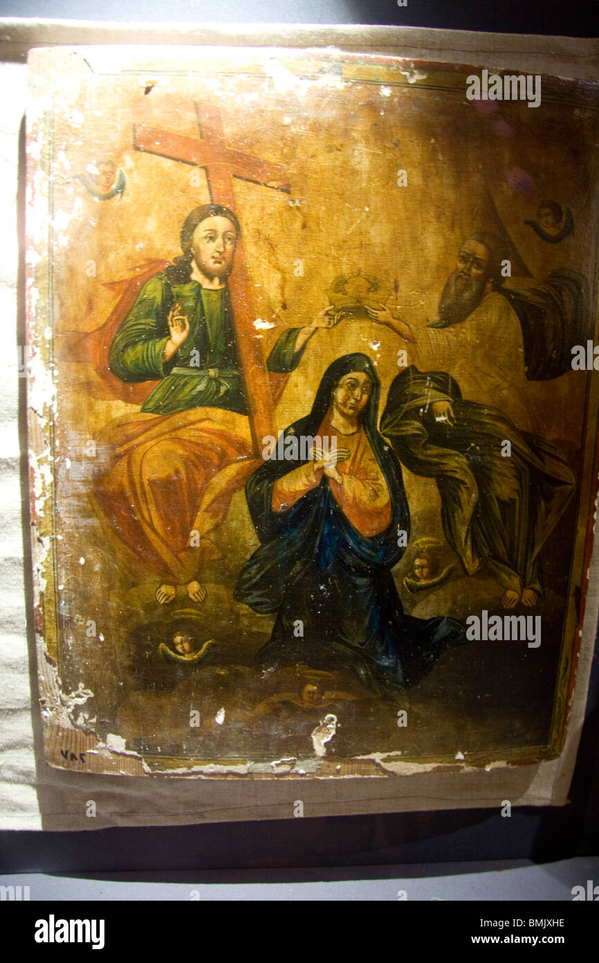 Coptic Christian icon depicting the Resurrection on display at the ...