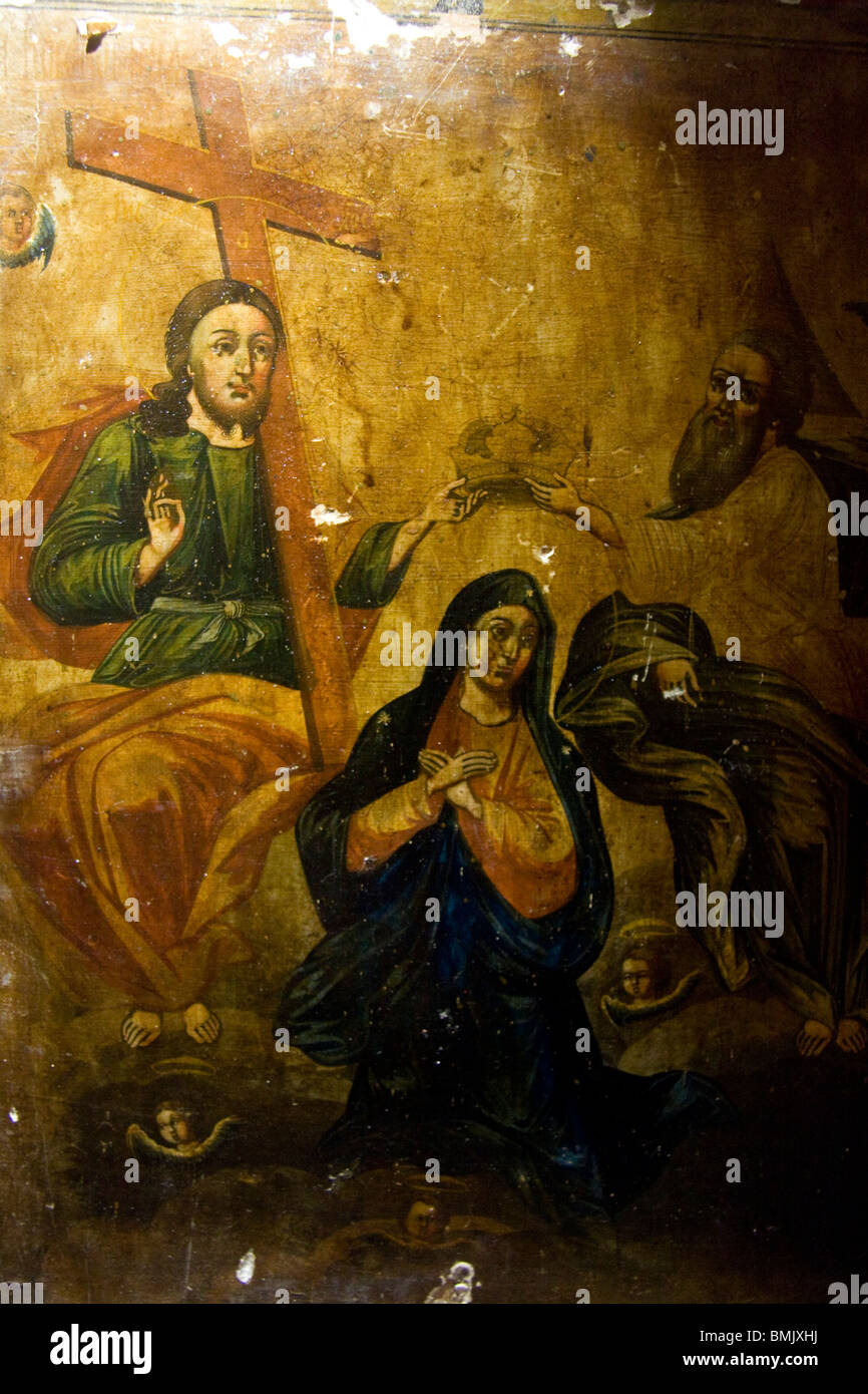 Coptic Christian icon depicting the Resurrection on display at the ...