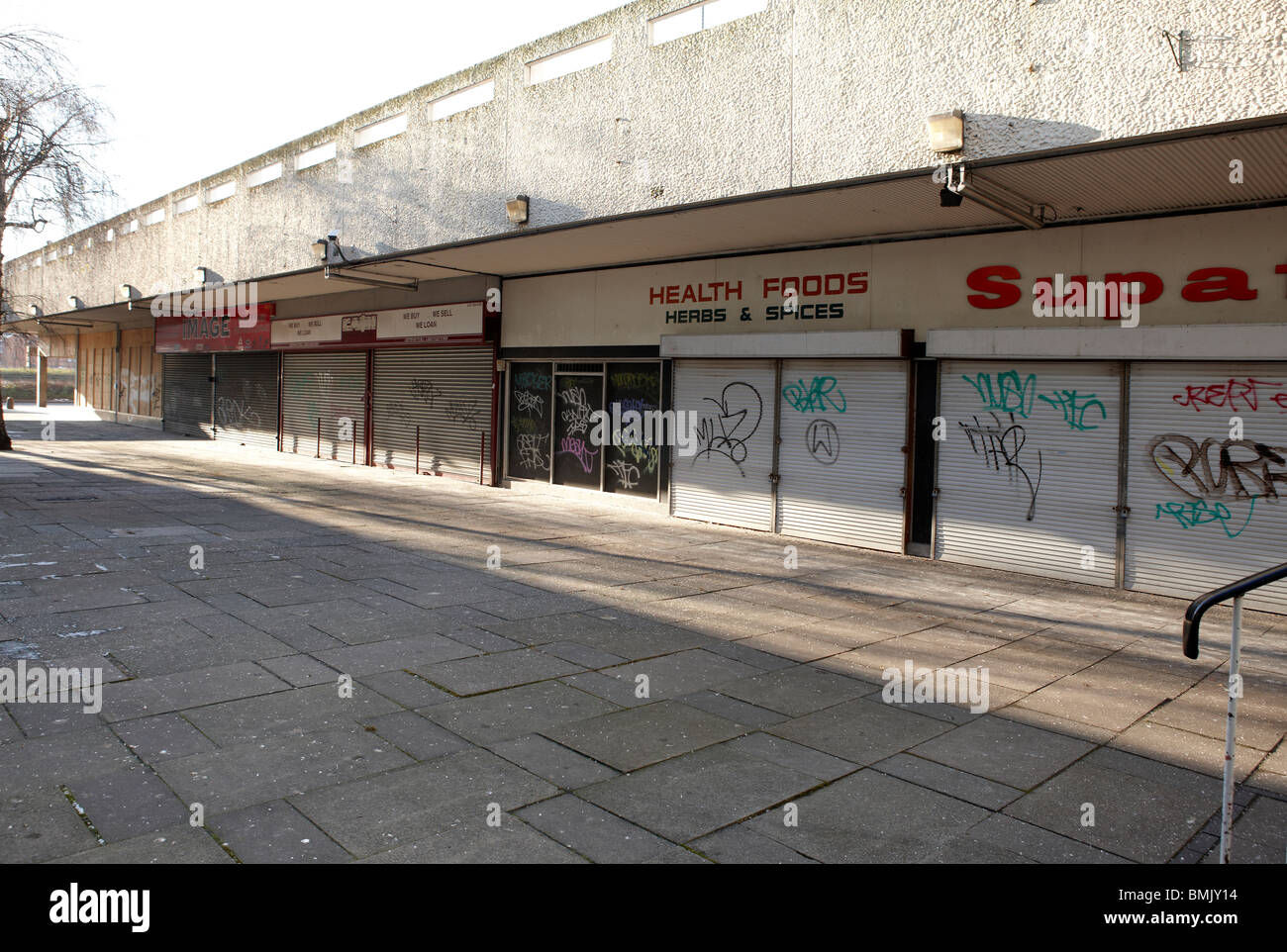 A row of empty shops in the Swan Centre Birmingham UK Stock Photo - Alamy
