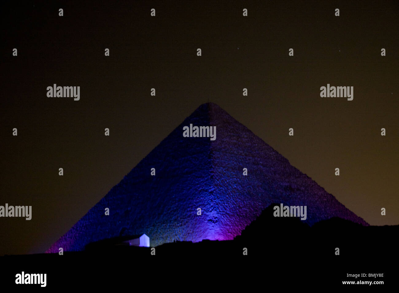 The Great Pyramid Of Khufu At Night
