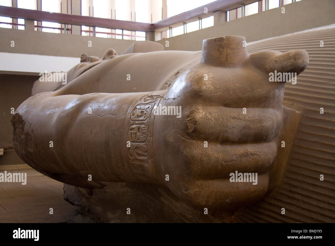 Detail of the Colossus of Ramses, Memphis, Al Jizah, Egypt Stock Photo ...