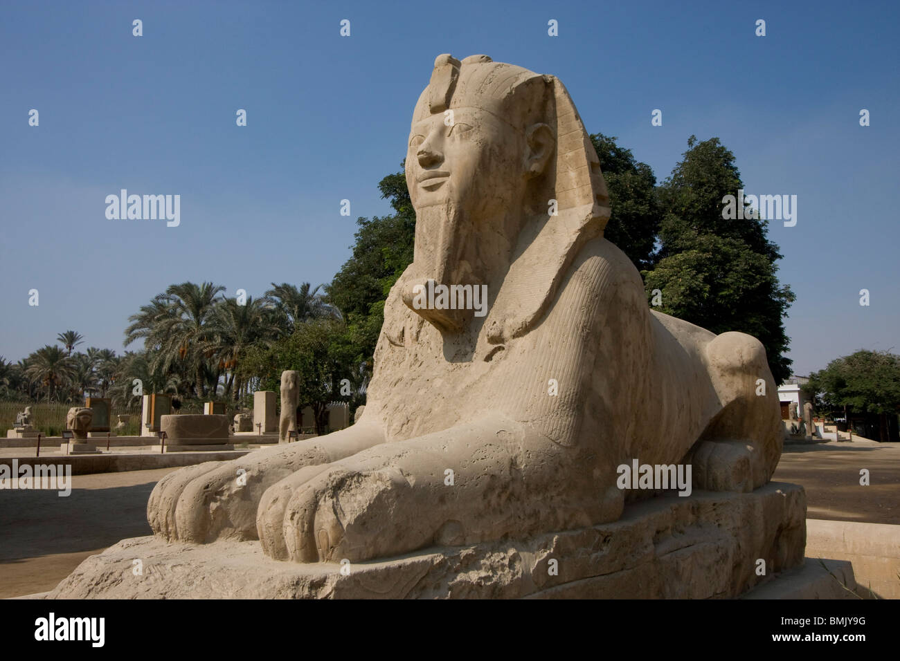 Alabaster Sphinx, Memphis, Al Jizah, Egypt Stock Photo - Alamy