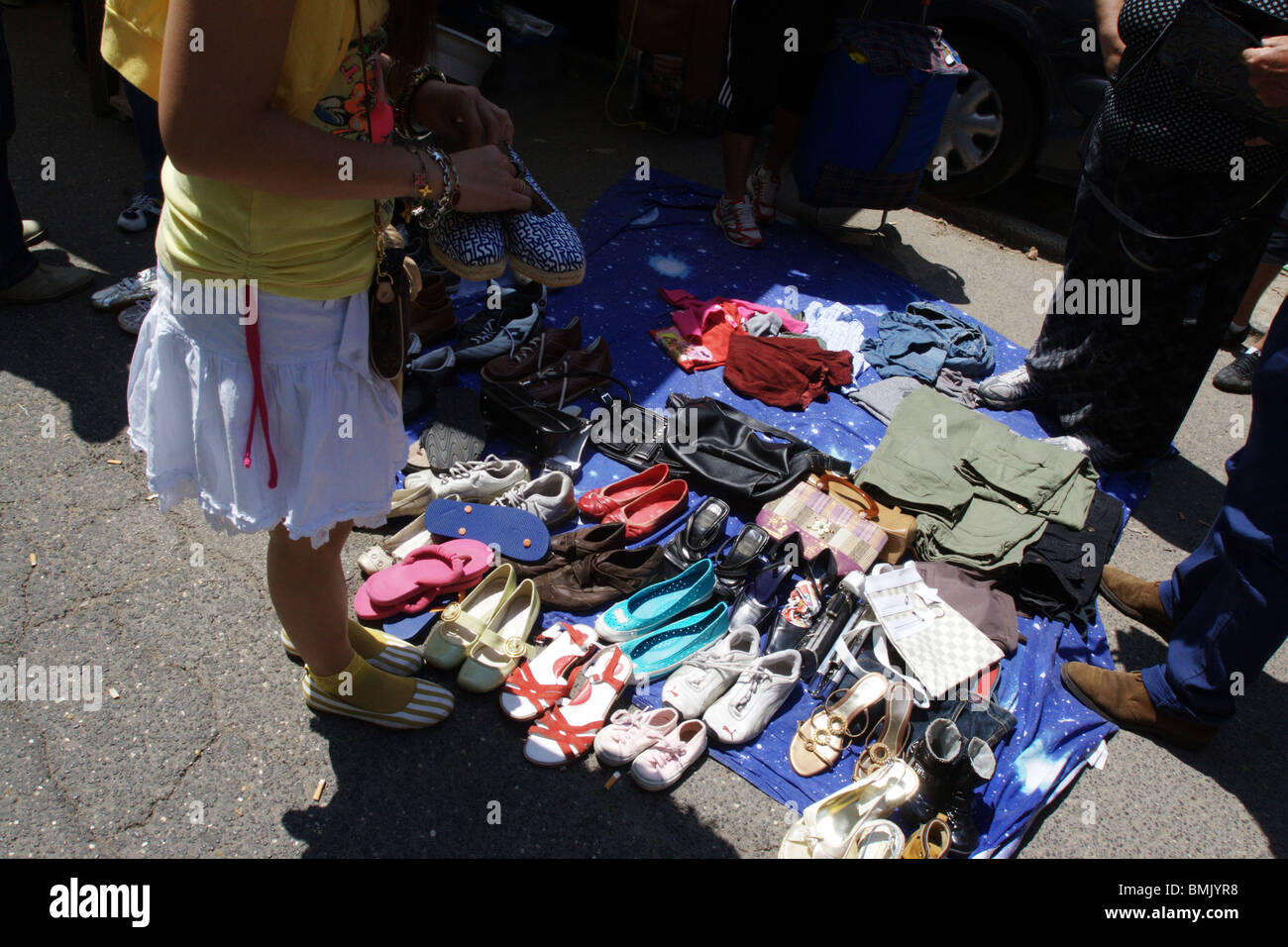 Porta Portese Market in Trastevere Rome Italy Stock Photo - Alamy