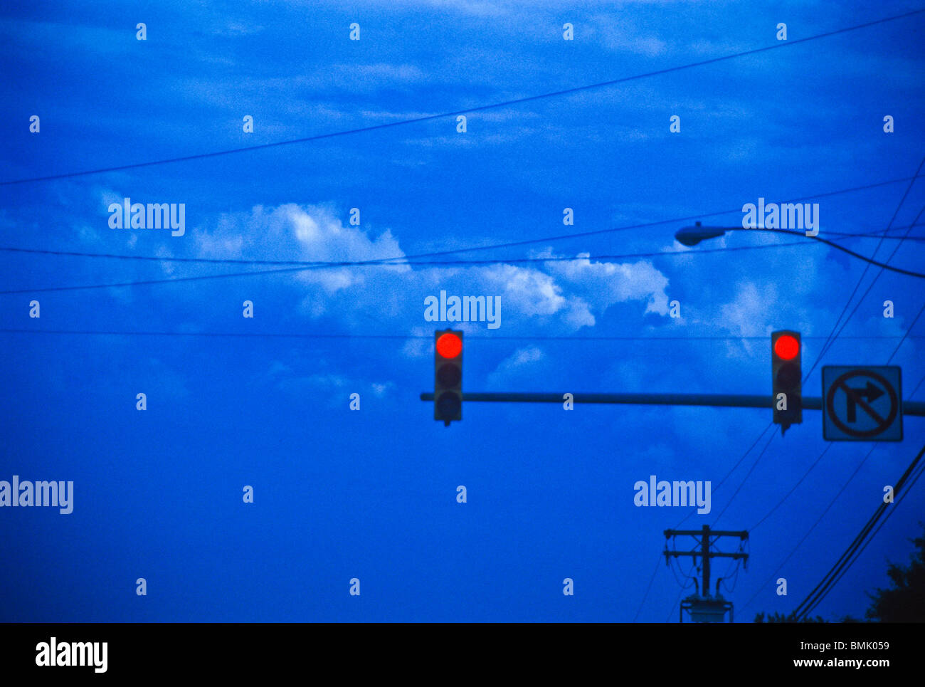 Traffic stop lights at intersection Stock Photo - Alamy