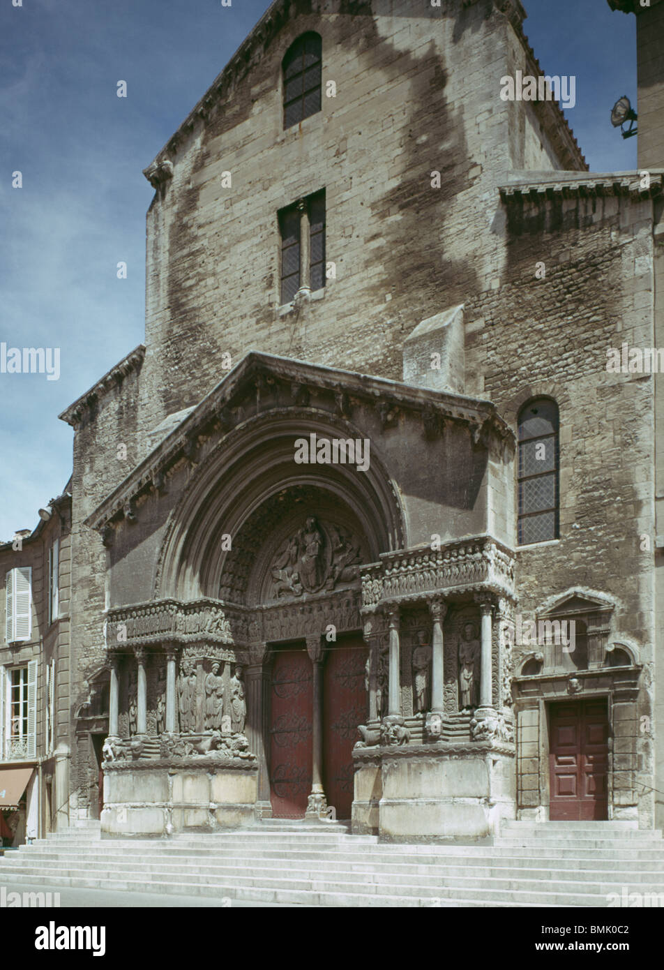 Arles Cathedral Romanesque porch Stock Photo - Alamy