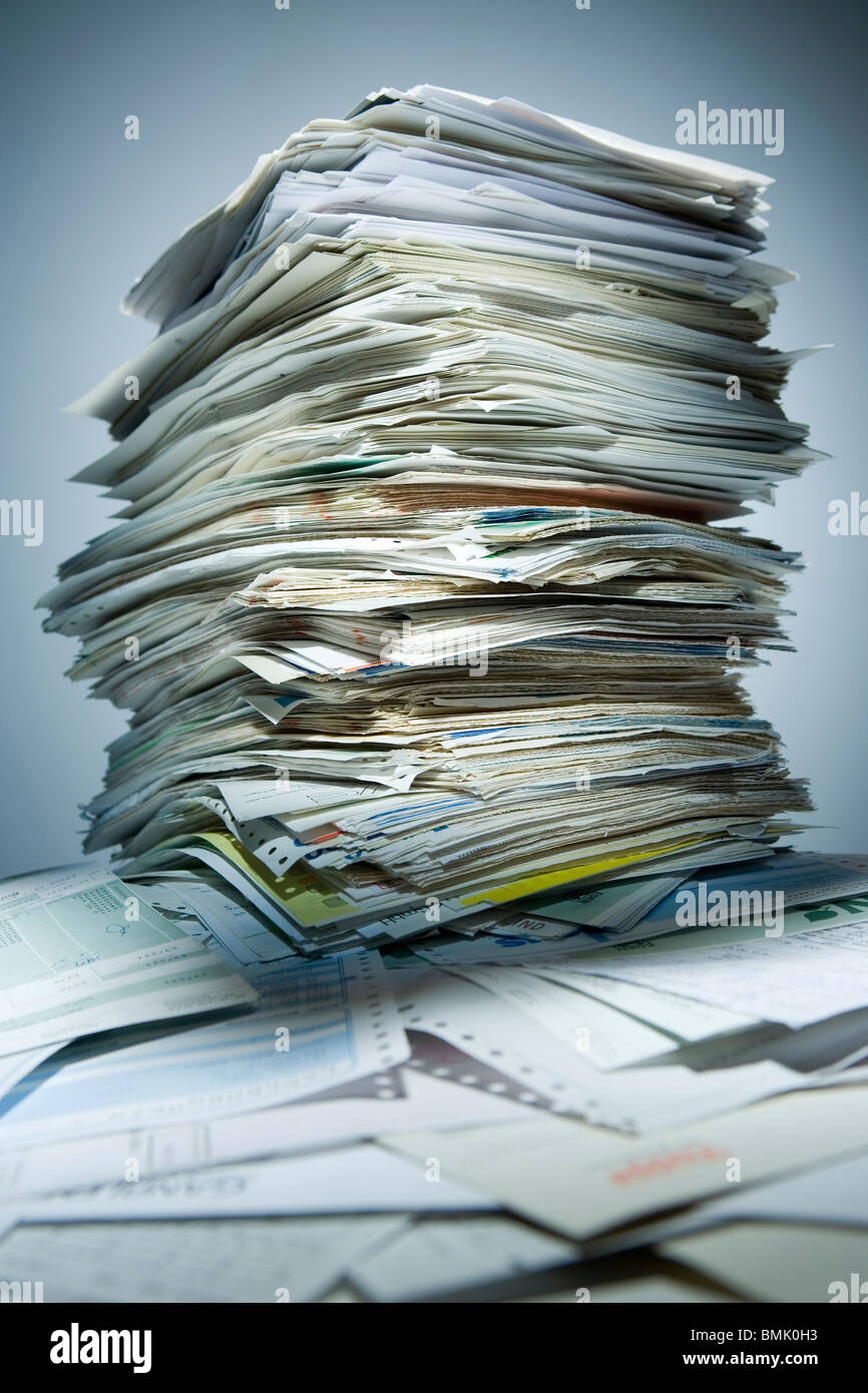 Stack of papers Stock Photo - Alamy