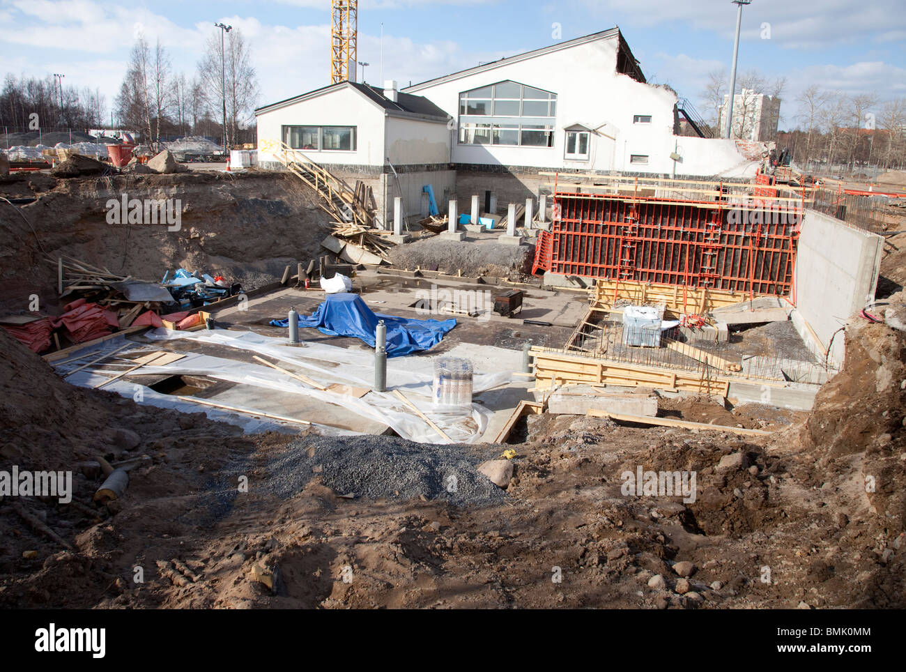 Construction site foundations dug , Finland Stock Photo - Alamy Construction site foundations dug , Finland Stock Photo - Alamy