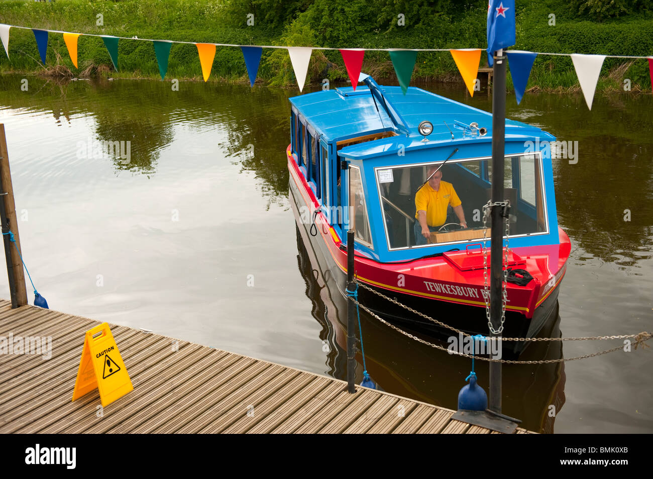 River Avon cruise boat Back of Avon Tewkesbury Gloucestershire UK Stock ...