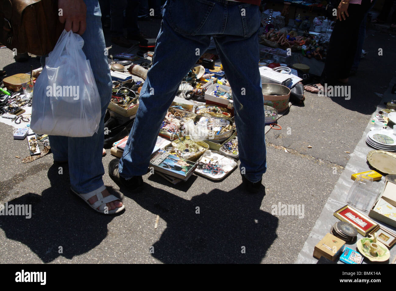 Porta Portese Market in Trastevere Rome Italy Stock Photo - Alamy