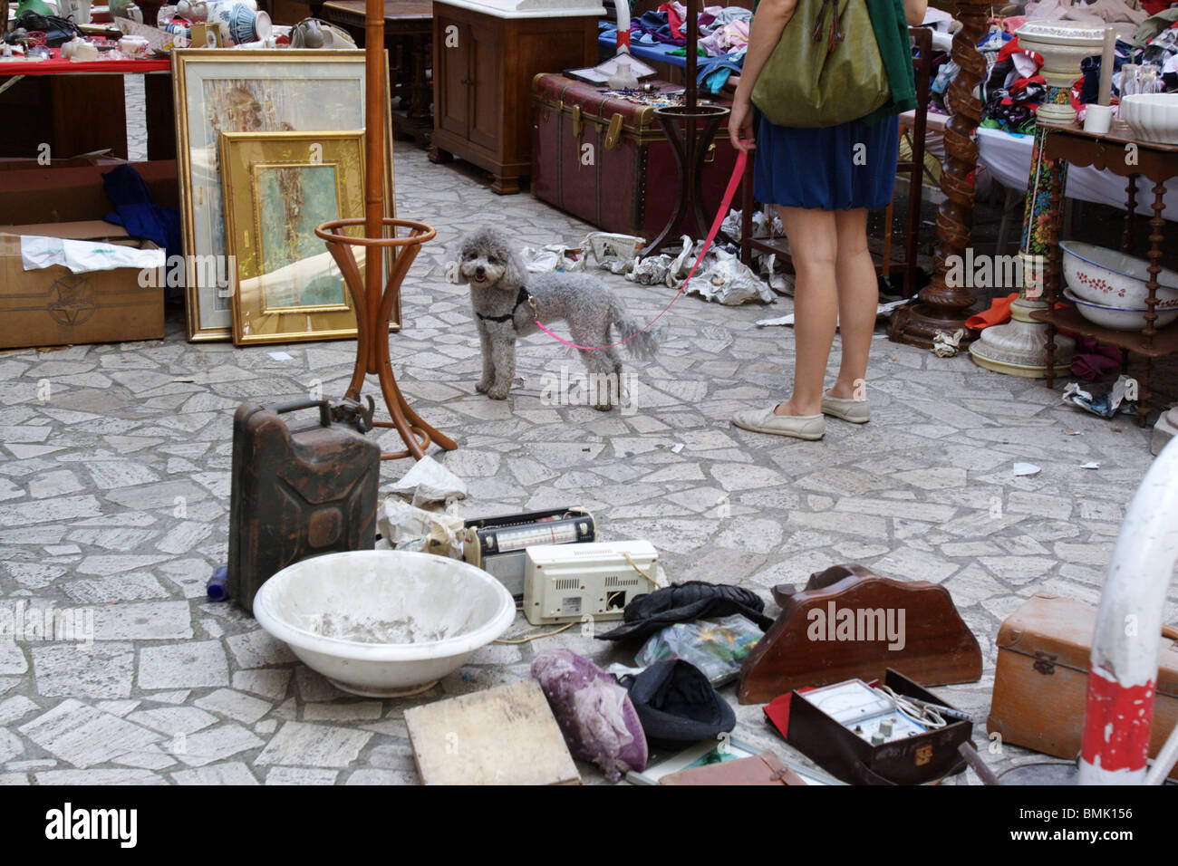 Porta Portese Market in Trastevere Rome Italy Stock Photo - Alamy