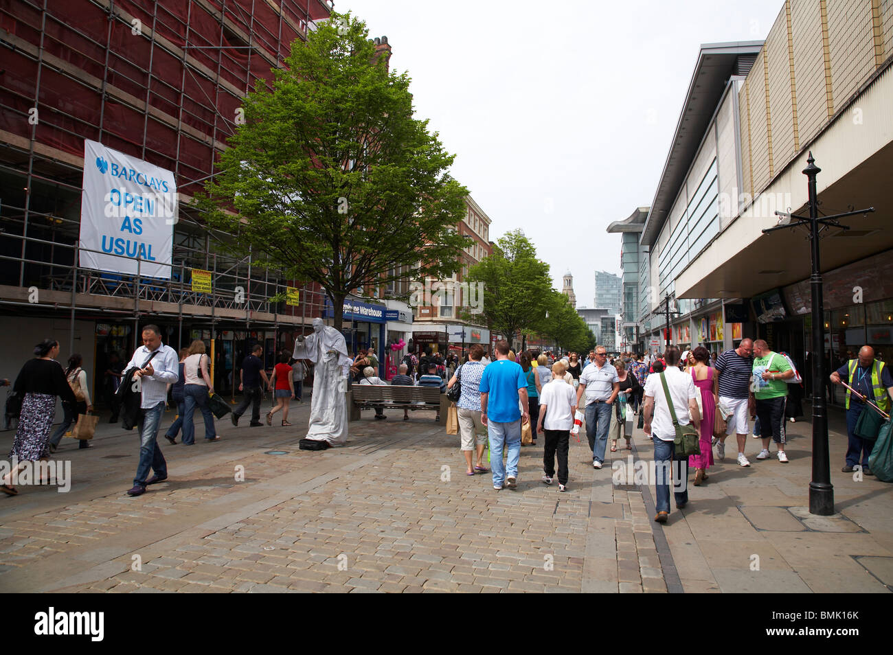 Market street in Manchester UK Stock Photo - Alamy