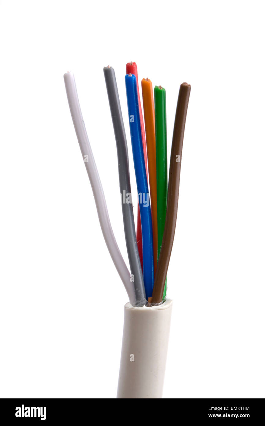 Cable isolated on white Stock Photo - Alamy
