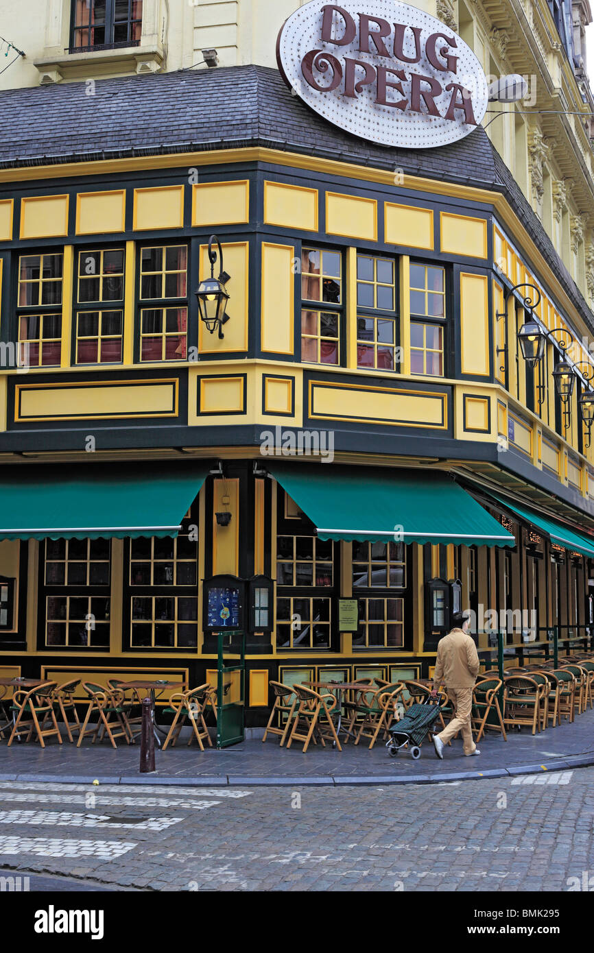 Drug Opera restaurant, Brussels, Belgium Stock Photo - Alamy