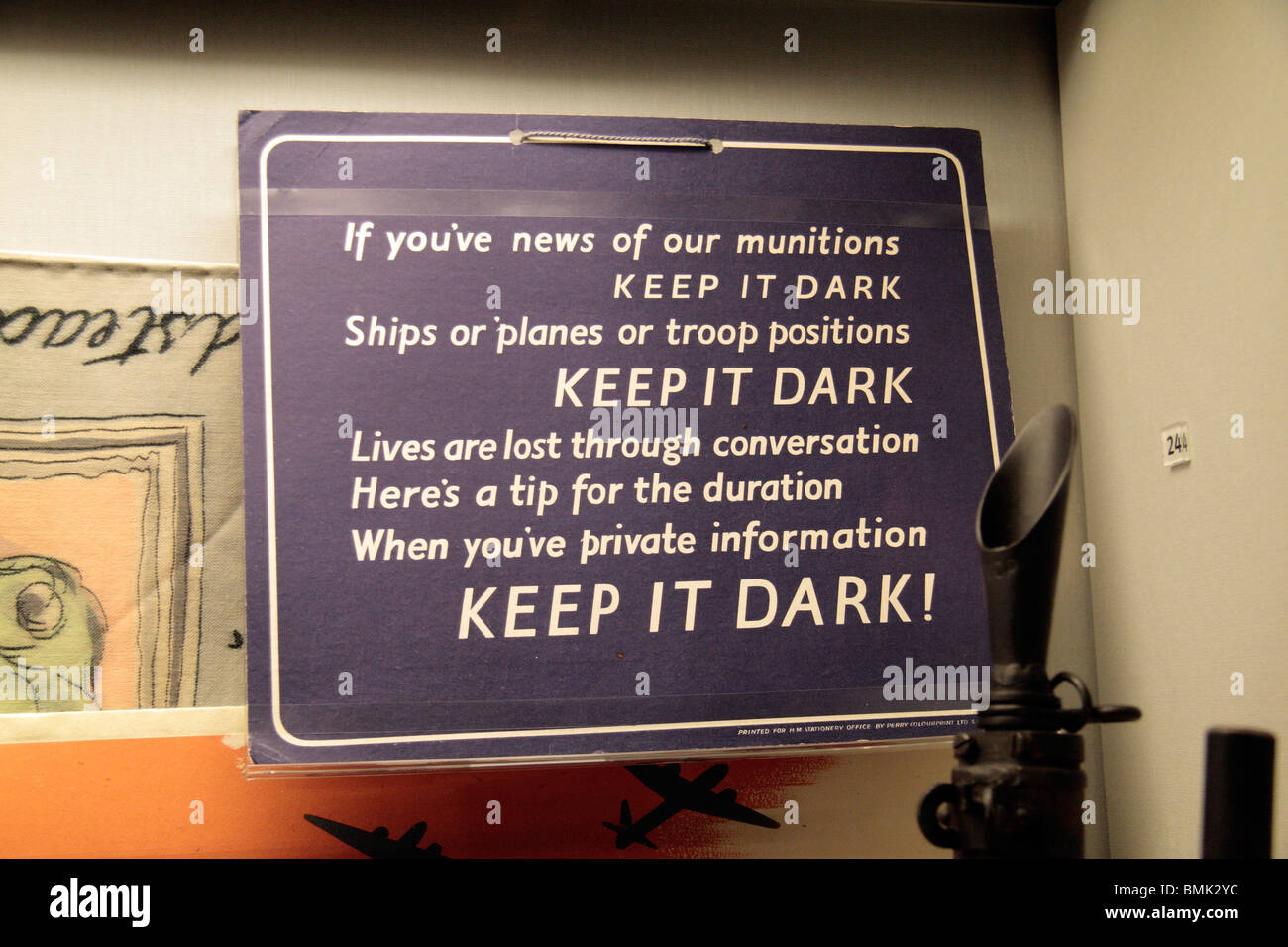 A World War Two sign warning people to 'Keep it Dark'. Imperial War ...