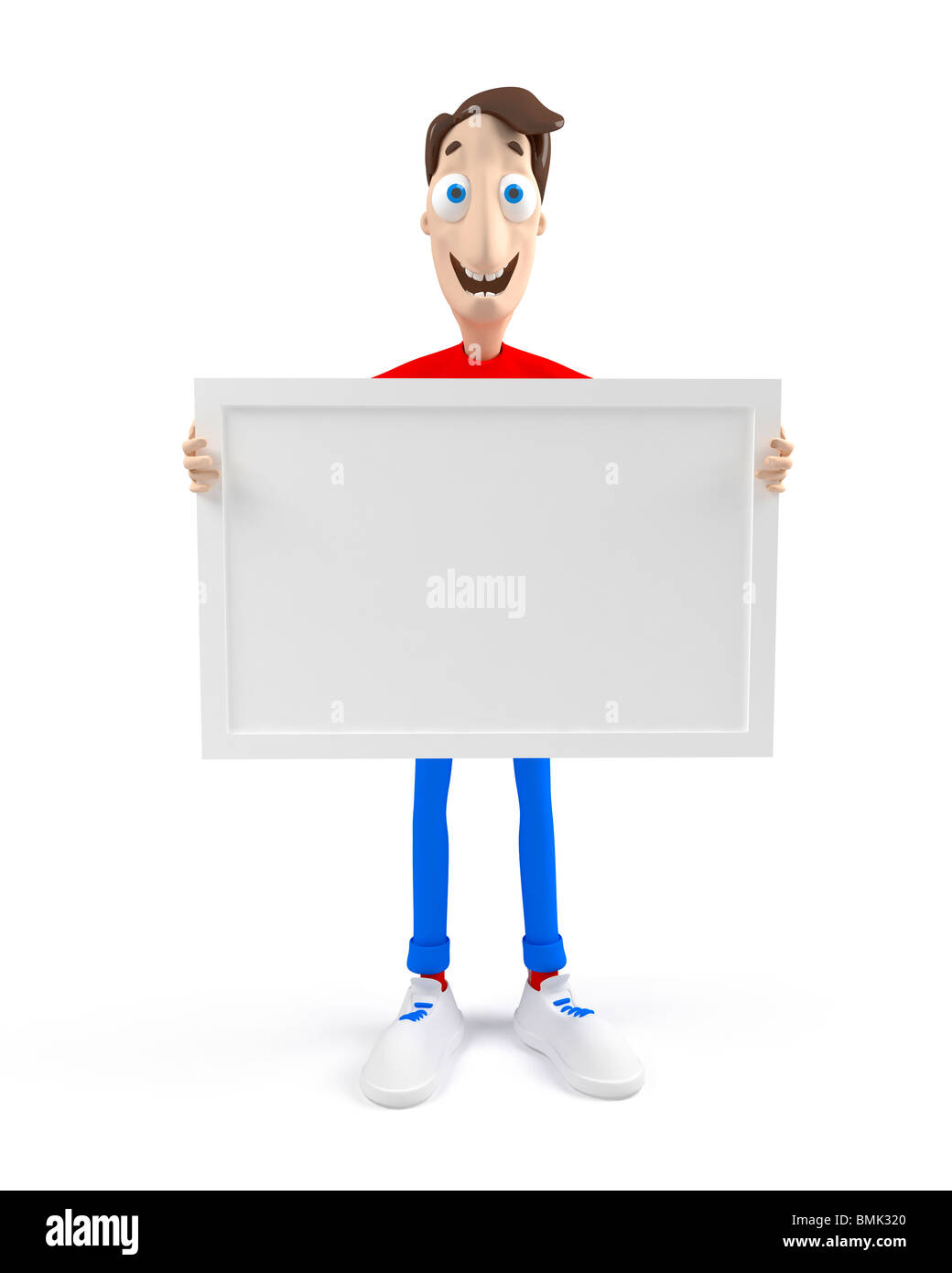 Cartoon man with white board hi-res stock photography and images - Alamy