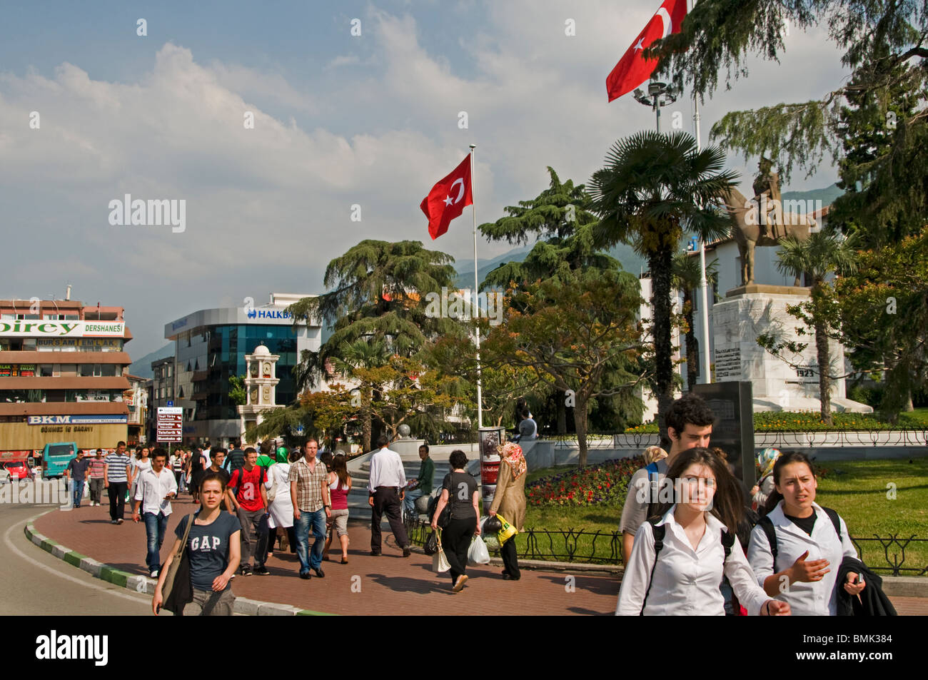 Bursa Turkey Ataturk Cad Cadessi town City Centre Anatolia Stock Photo ...