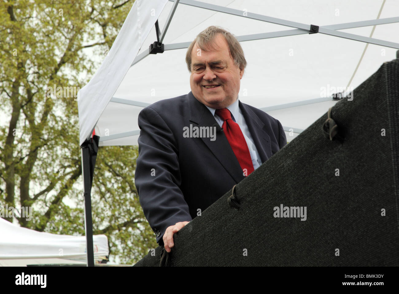 Labour MP John Prescott giving TV interview on College Green ...
