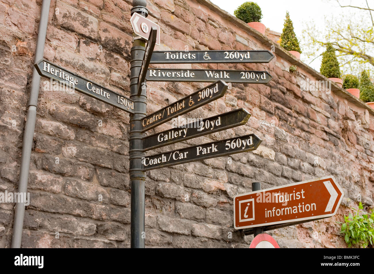 Ross-On-Wye Sign Heritage Centre Gallery Riverside Stock Photo - Alamy