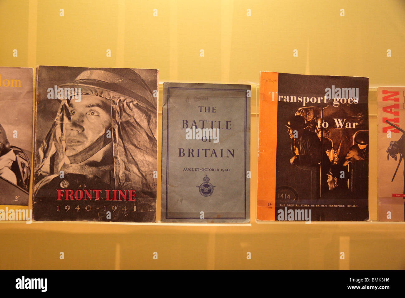 A collection of World War Two magazines on display at the Imperial War ...