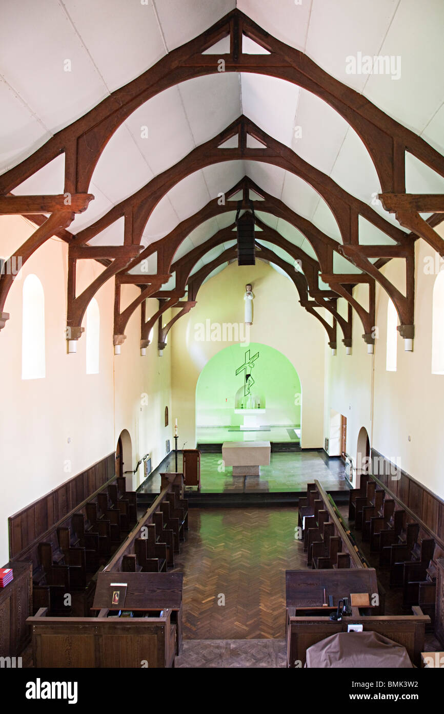 Abbey church Caldey island monastery Wales UK Stock Photo - Alamy