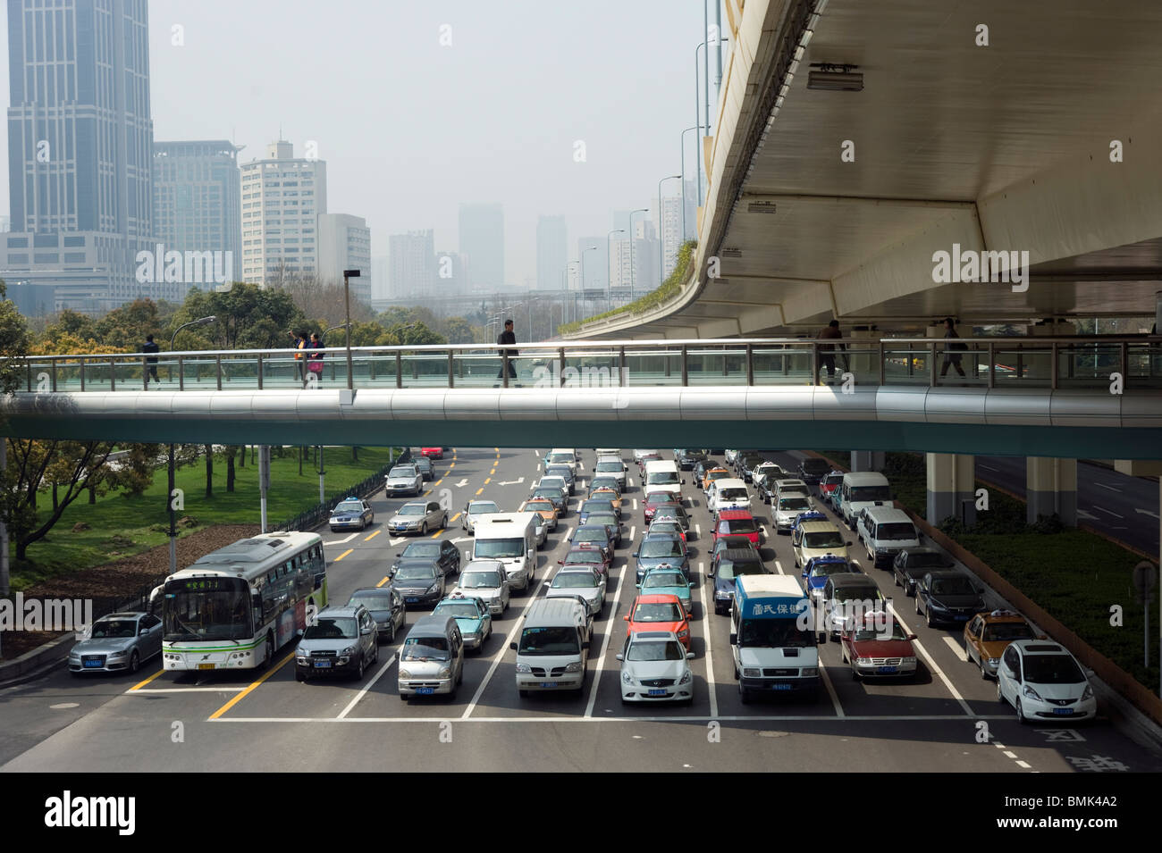 Traffic and flyover, Shanghai, China Stock Photo - Alamy