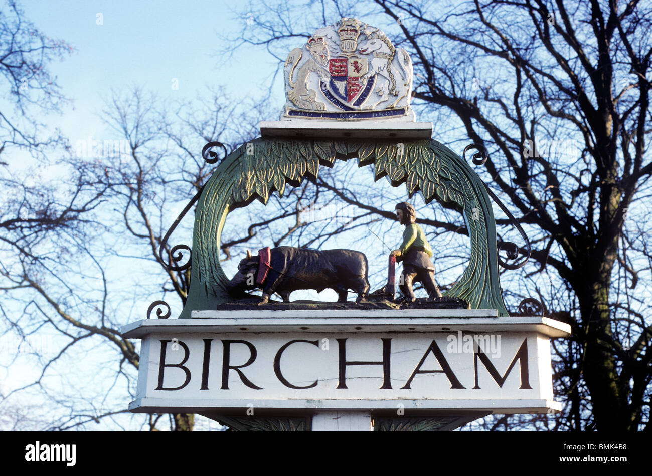 Bircham village sign hi-res stock photography and images - Alamy