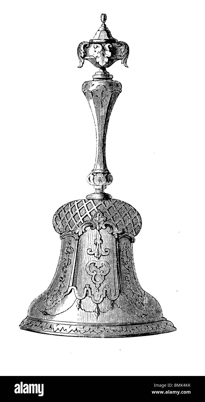 Victorian hand bell Black and White Stock Photos & Images - Alamy