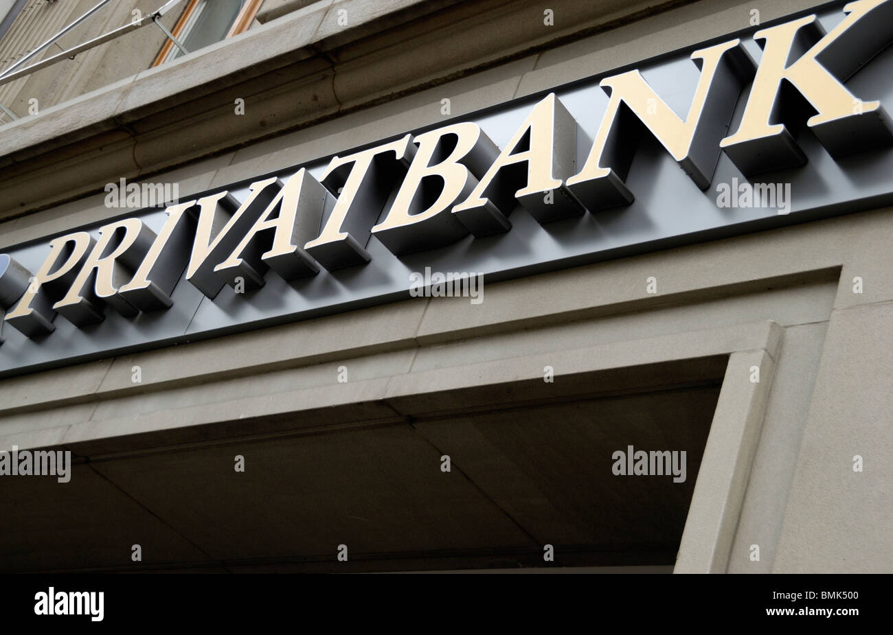 Private Swiss bank Stock Photo - Alamy