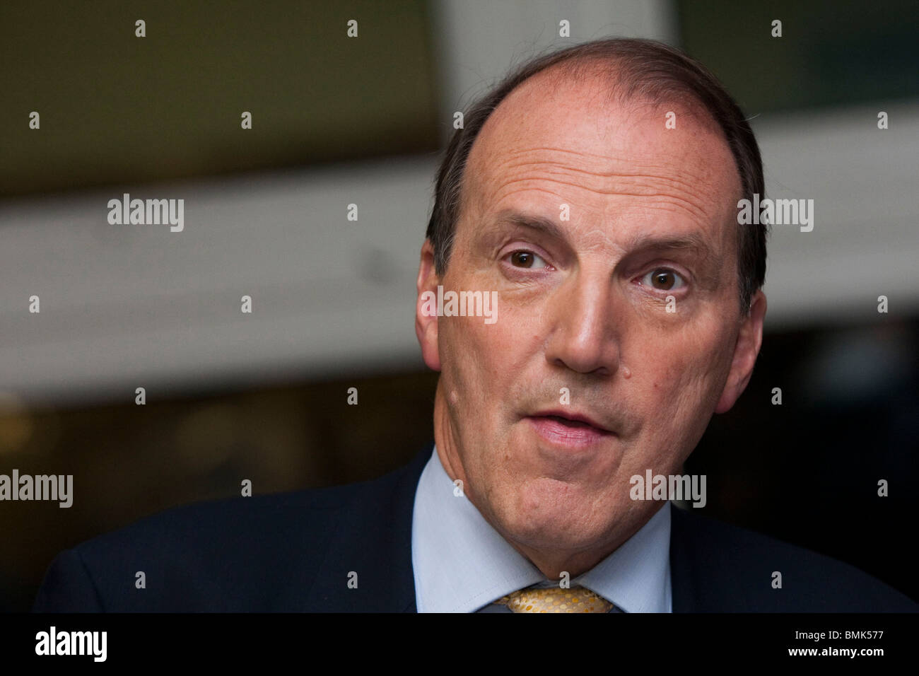 Simon Hughes at the electcounting centre awaiting the results of his ...